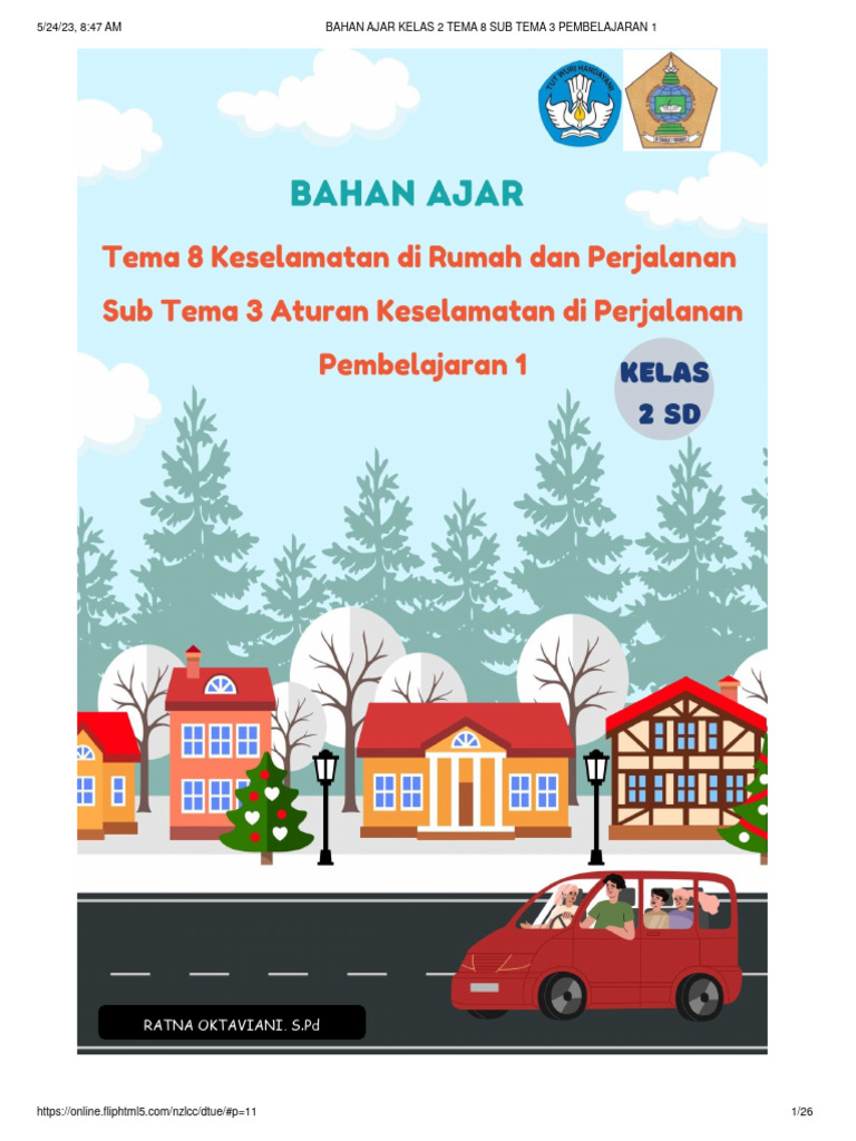 Bahan Ajar Kelas 2 Tema 8 Sub Tema 3 Pembelajaran 1 Fix | PDF