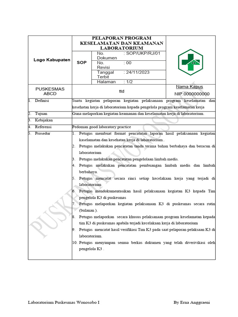 3913 G SPO Pelaporan Program Keselamatan Dan Pelaporan Insidens F. | PDF
