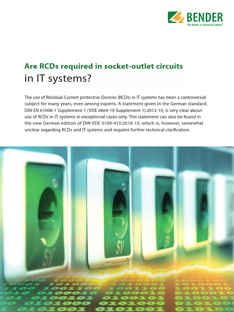 RCDs in Steckosenstromkreisen Von IT-Systemen EN | PDF