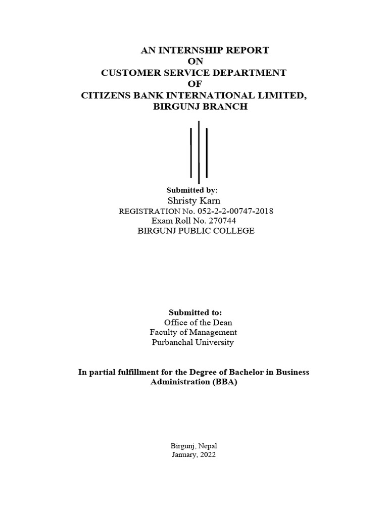 Shristy Karn Internship Font Page | PDF