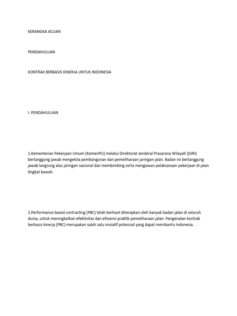 Kerangka Acuan | PDF