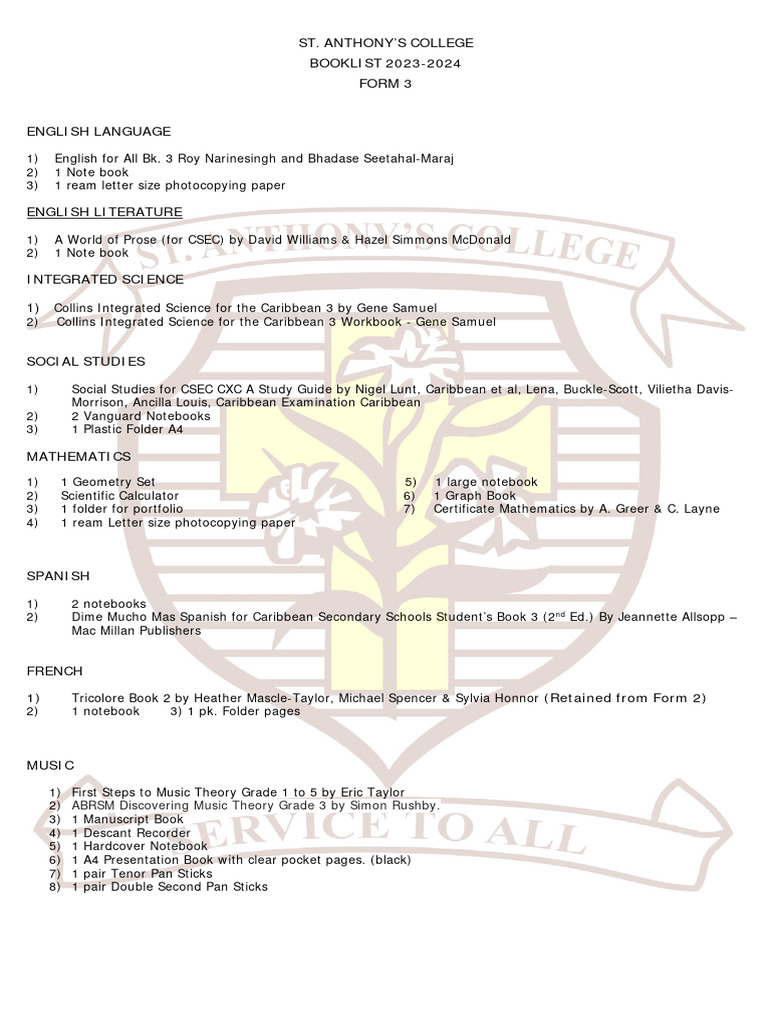 Form 3 2023 2024 | PDF