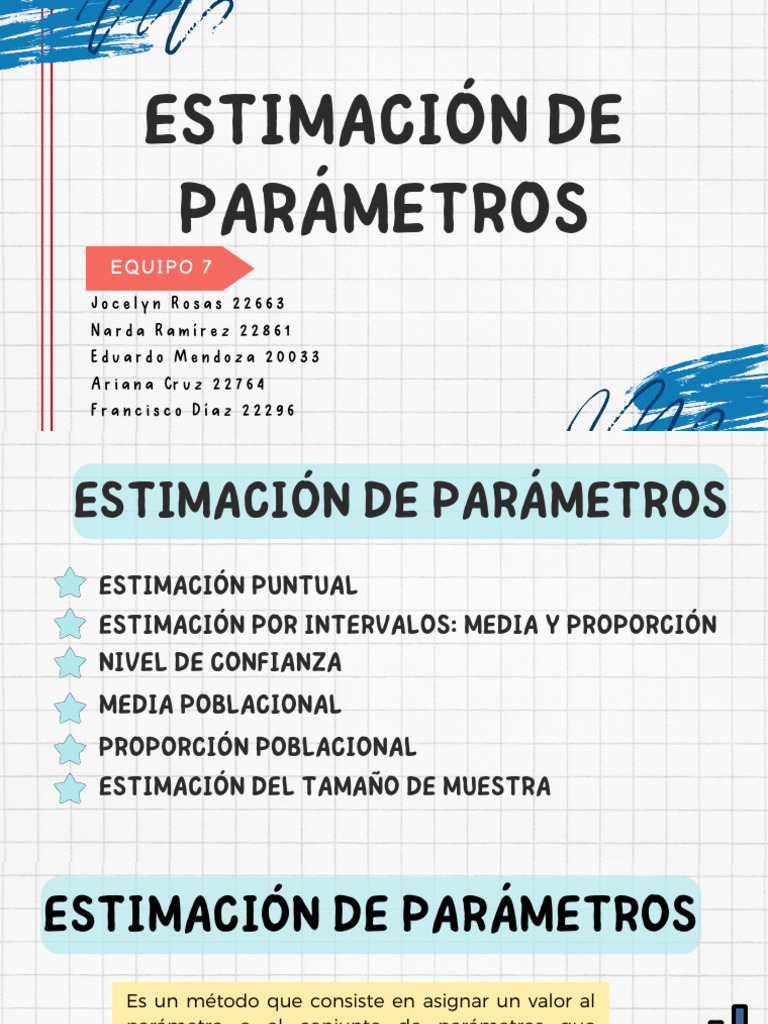 Estimación de Parámetros | PDF | Estimador | Muestreo (Estadísticas)
