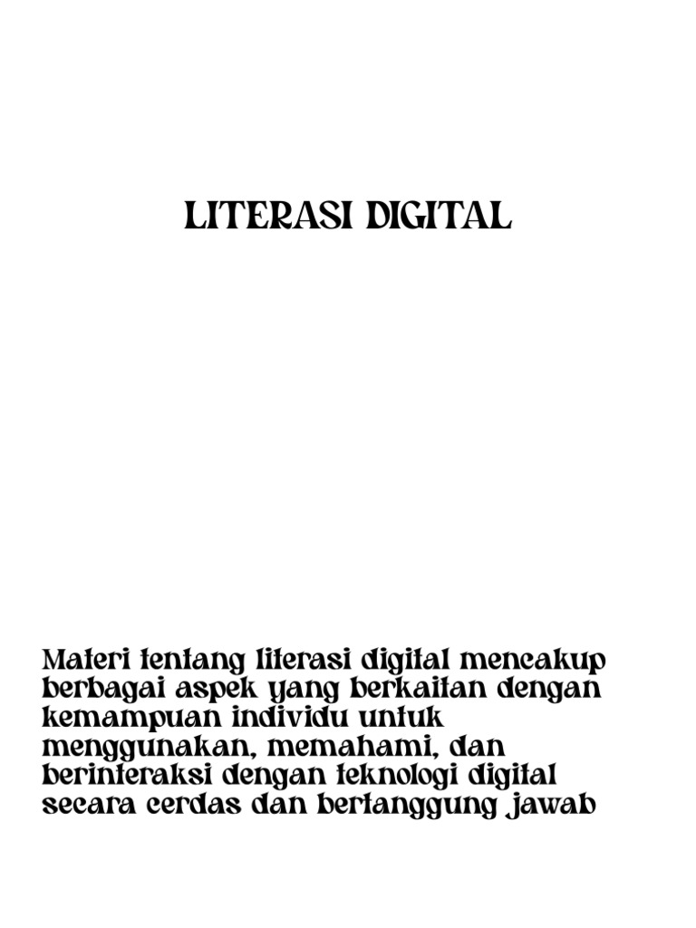 LITERASI DIGITAL | PDF