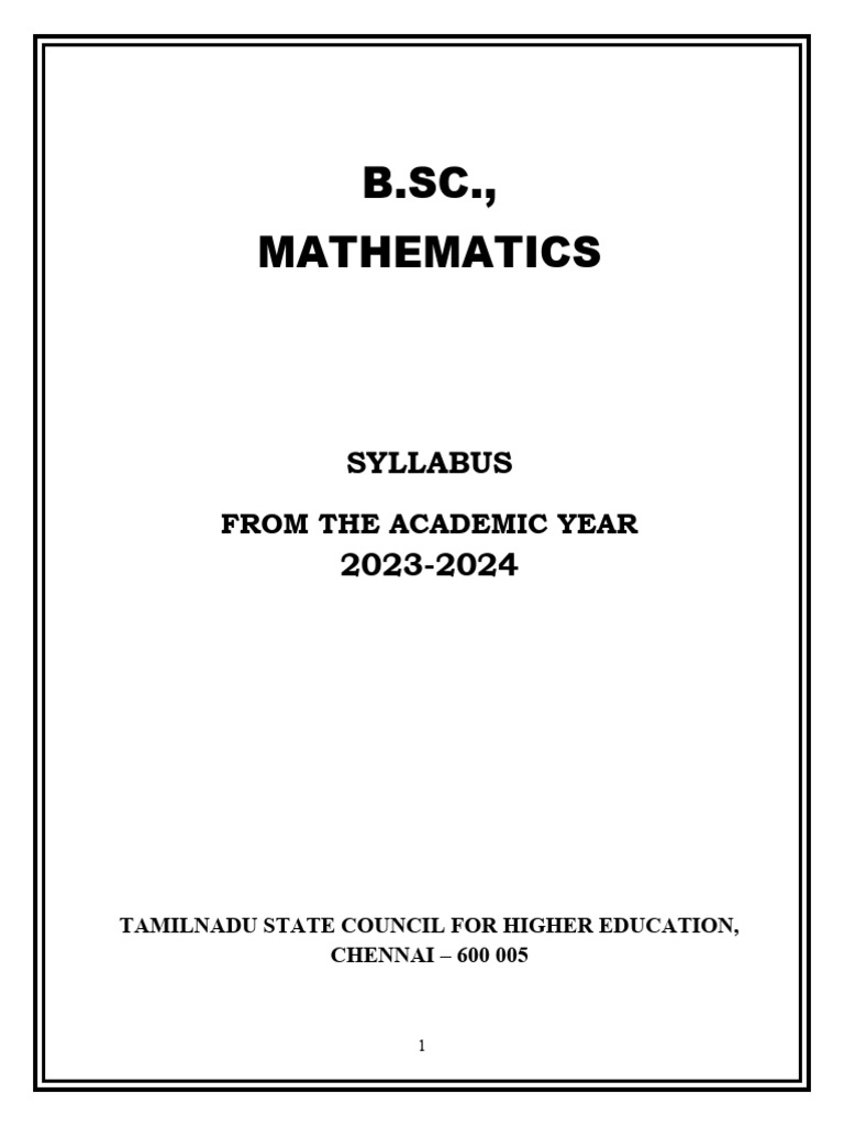 B.Sc. Mathematics | PDF | Mathematics | Trigonometric Functions