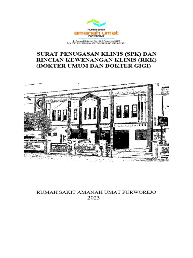 SPK Dan RKK Dokter Umum Dan Dokter Gigi | PDF
