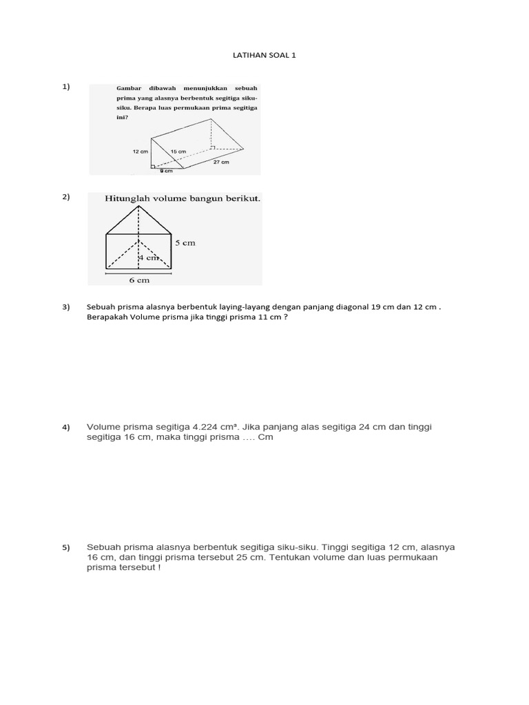 LATIHAN SOAL PRISMA | PDF