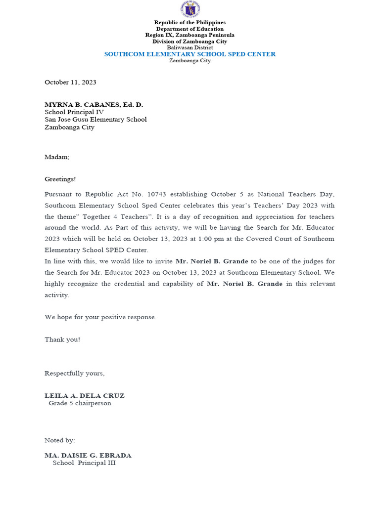 Letter For The Judge | PDF