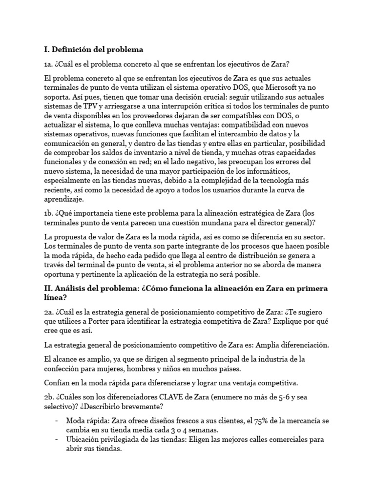 Zara TI para La Moda Rápida | PDF