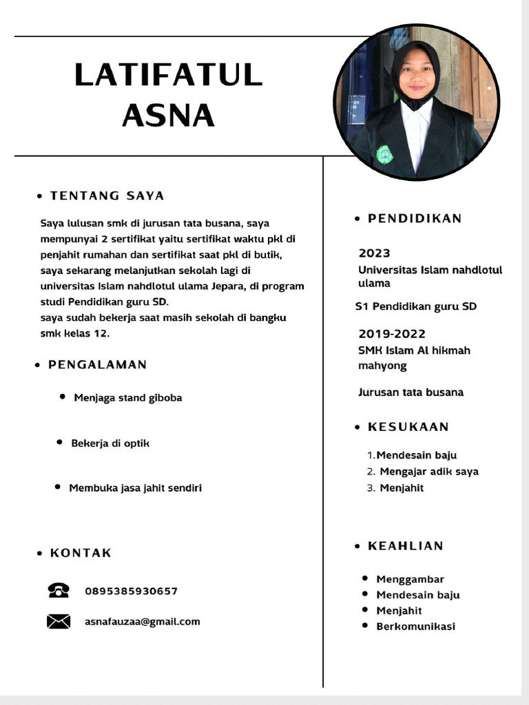 CV Latifatul Asna | PDF