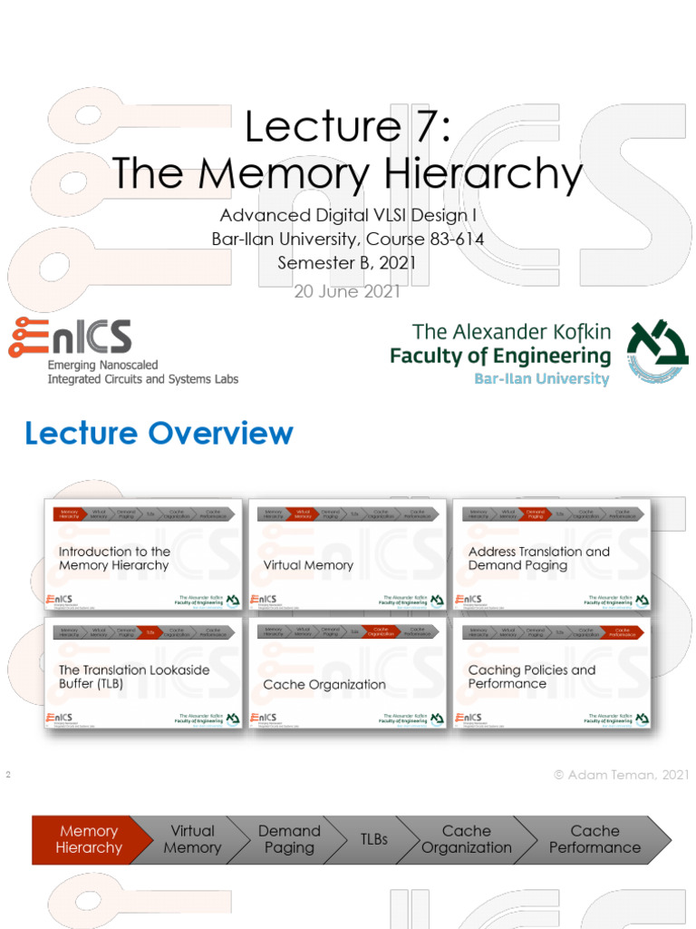Lecture 7 Memory 2021 | PDF | Cpu Cache | Random Access Memory
