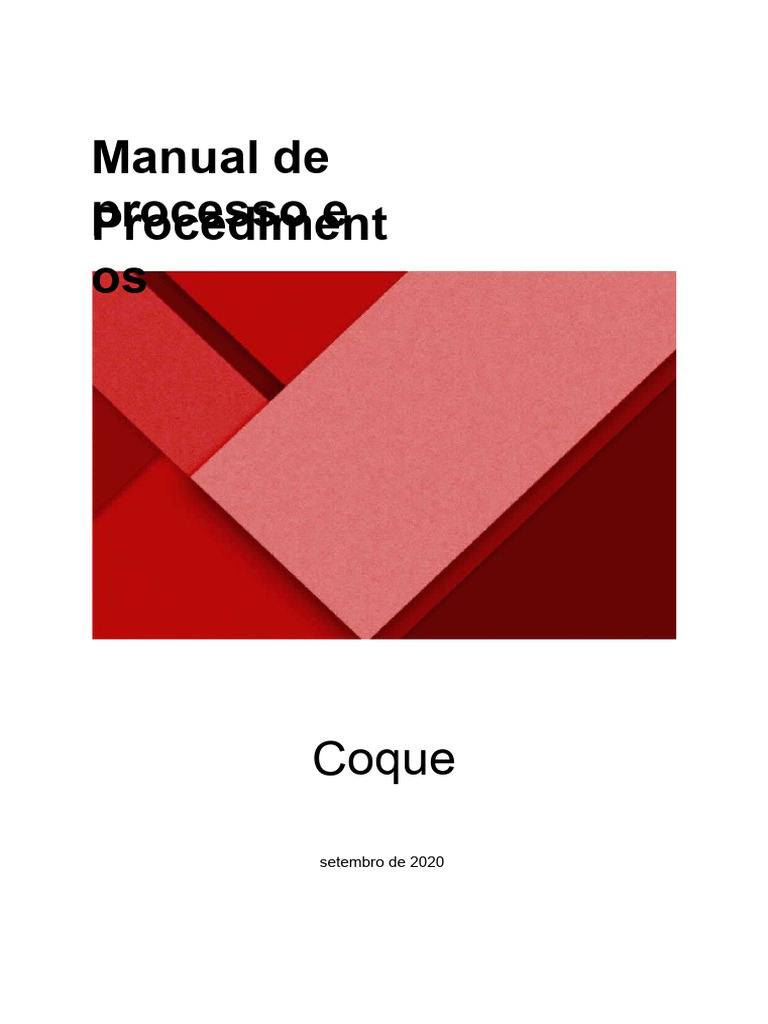 Manual de Processos e Procedimentos | Download grátis PDF | Gestão de ...