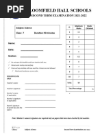 GRADE 8 SCIENCE EXAM PAPER2 3rd TERM | PDF | Chemical Elements | Proton