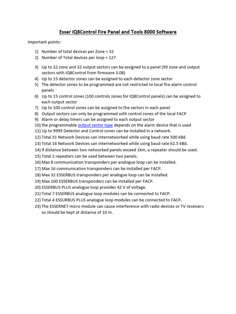 Esser IQ8Control Fire Panel and Tools 80 | PDF