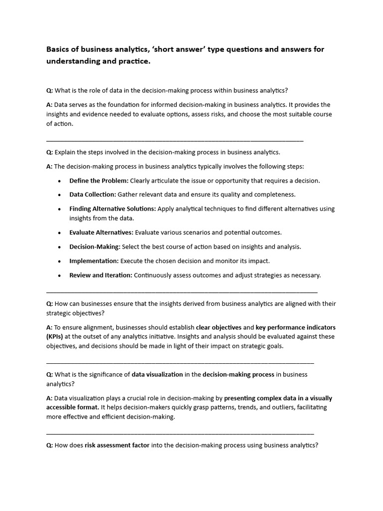 Model Questions and Answers - 5 - 6 - 920230908163355 | PDF | Analytics ...