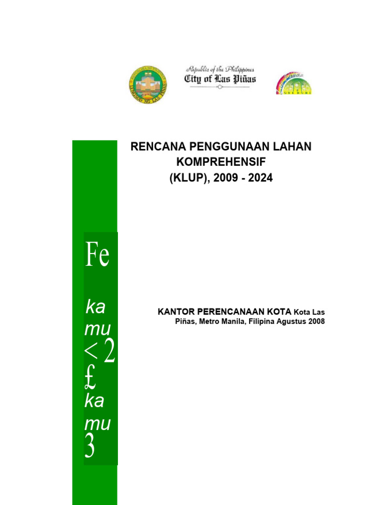 Halaman Sampul Rencana Penggunaan Lahan Komprehensif | PDF