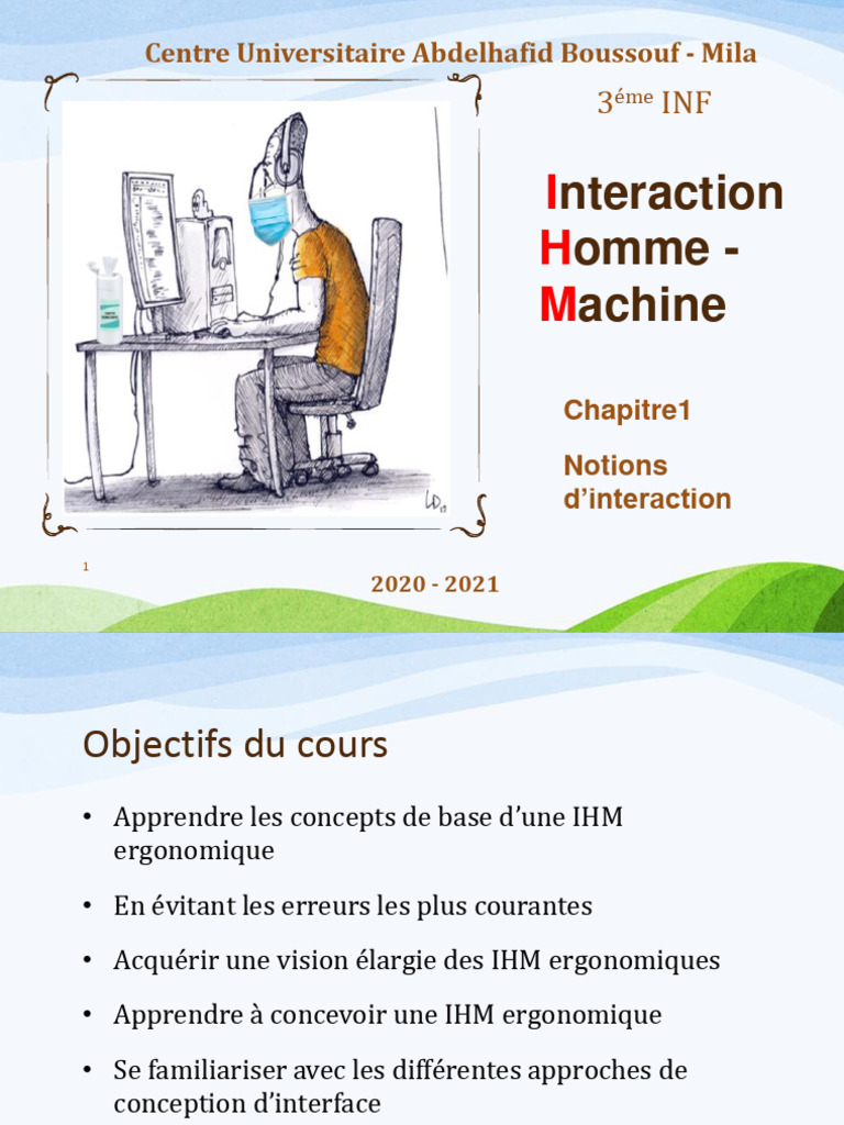 Chapitre1 Interface Homme Machine | PDF | Interaction humain-ordinateur | Interface graphique