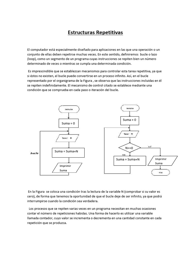 Estructuras Repetitivas Ciclos | PDF | Algoritmos | Matemáticas Aplicadas