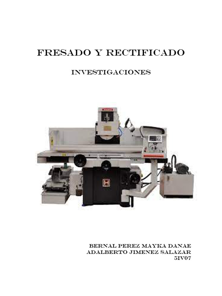 RECTIFICADO | PDF | Mecanizado | Control numerico
