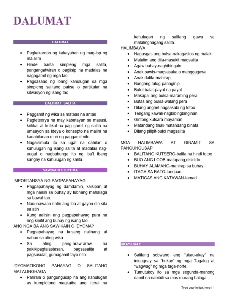 Dalumat Reviewer | PDF