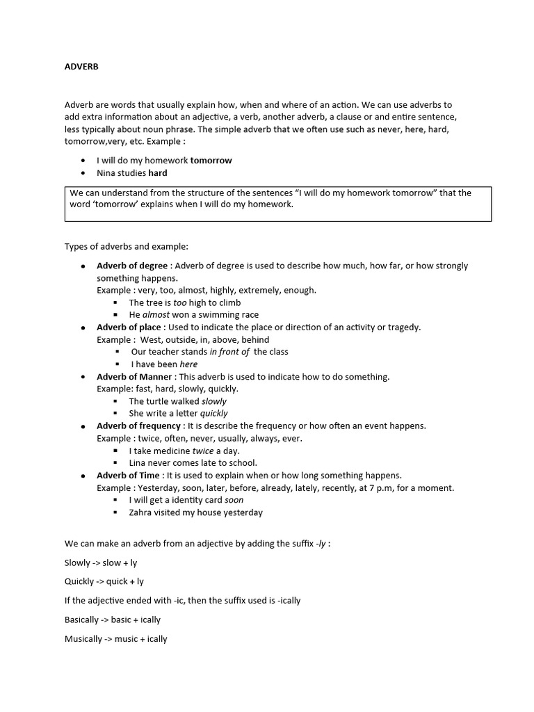 PJBL Grammar Adverb & Prep | PDF | Adverb | Preposition And Postposition