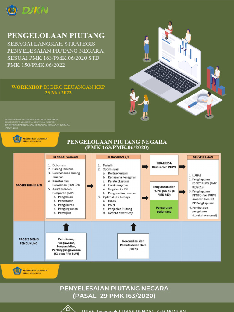 PENGELOLAAN DAN PENYELESAIAN PIUTANG BIRO KEUANGAN KKP Edit | PDF
