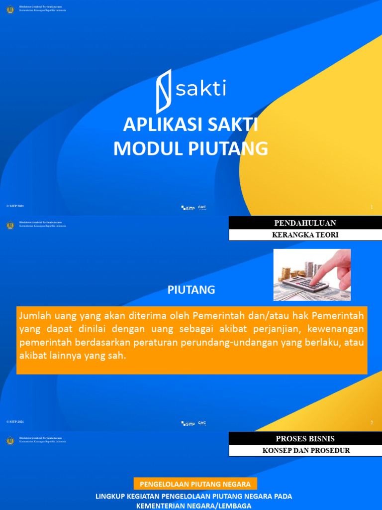 4. Aplikasi SAKTI Modul Piutang | PDF