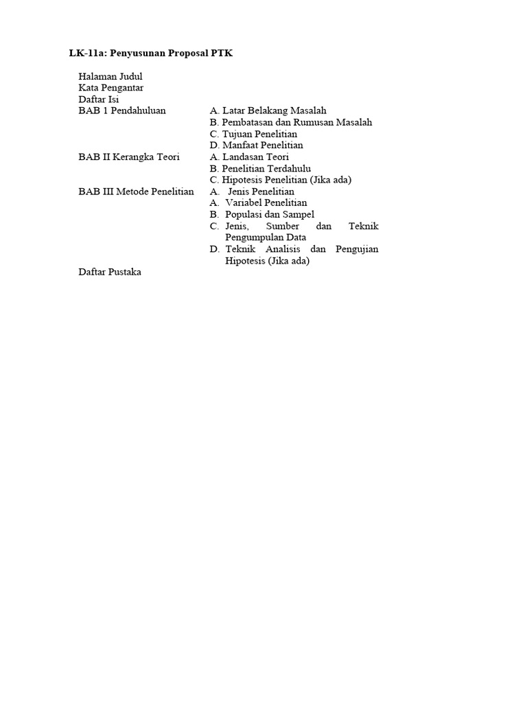 LK-11a: Penyusunan Proposal PTK | PDF | Ilmu Sosial