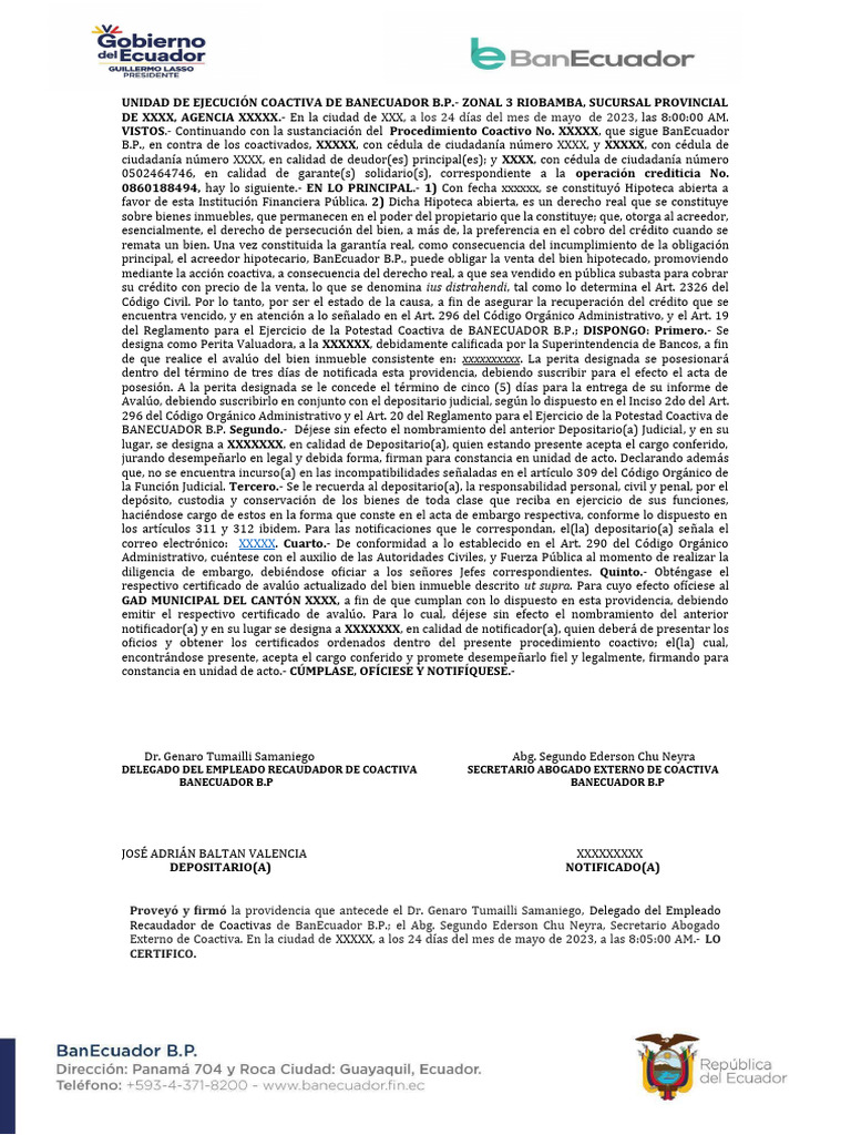 MODELO AVALUO COAdocx | PDF | Derecho y economía | Derecho privado