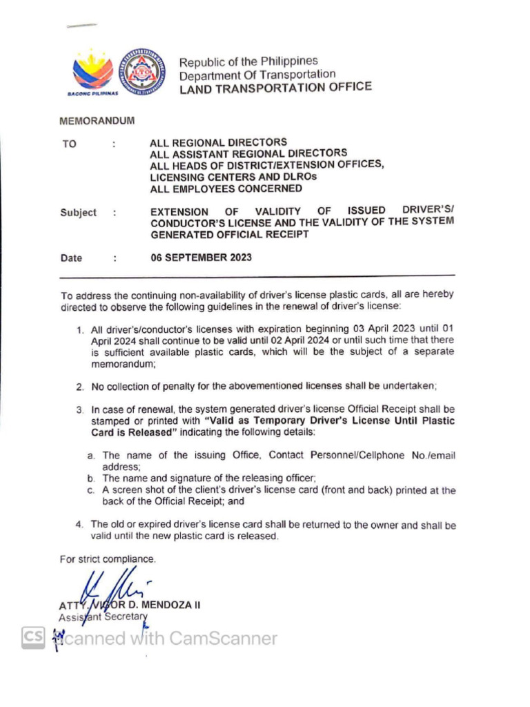 Lto Memo | PDF