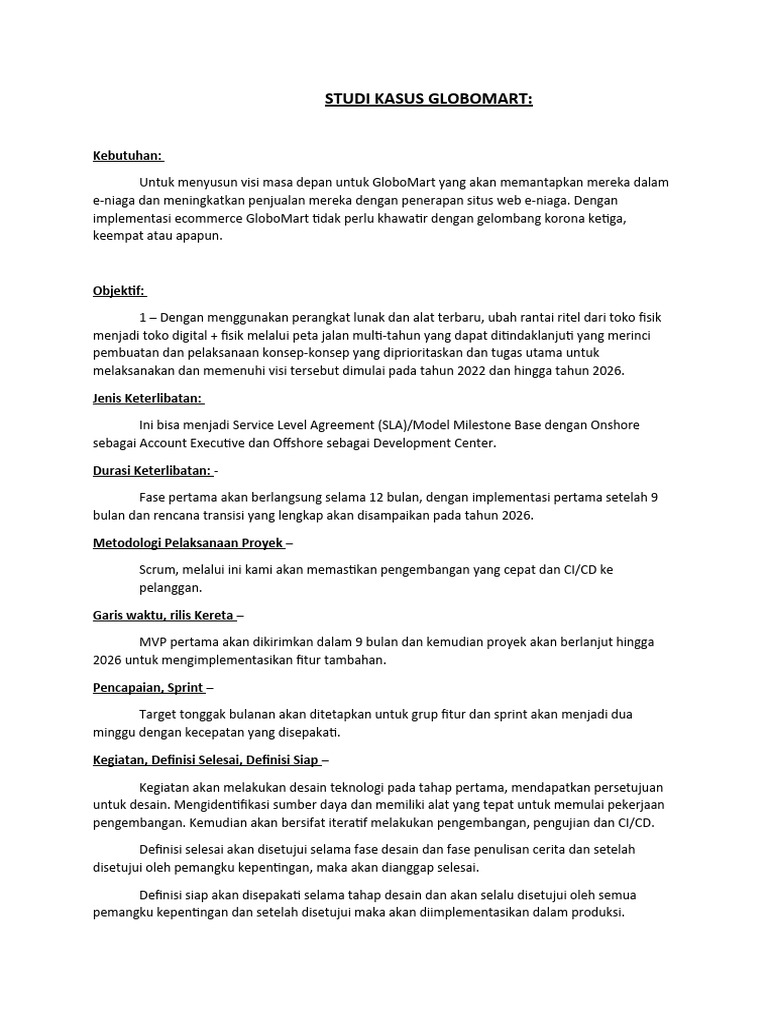 Studi Kasus Globomart | PDF