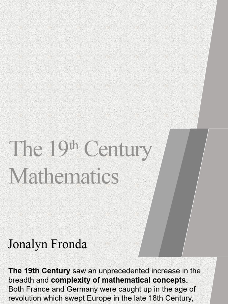 19th Century Mathematics | PDF