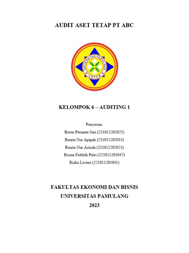 Audit Aset Tetap PT ABC 2019 | PDF