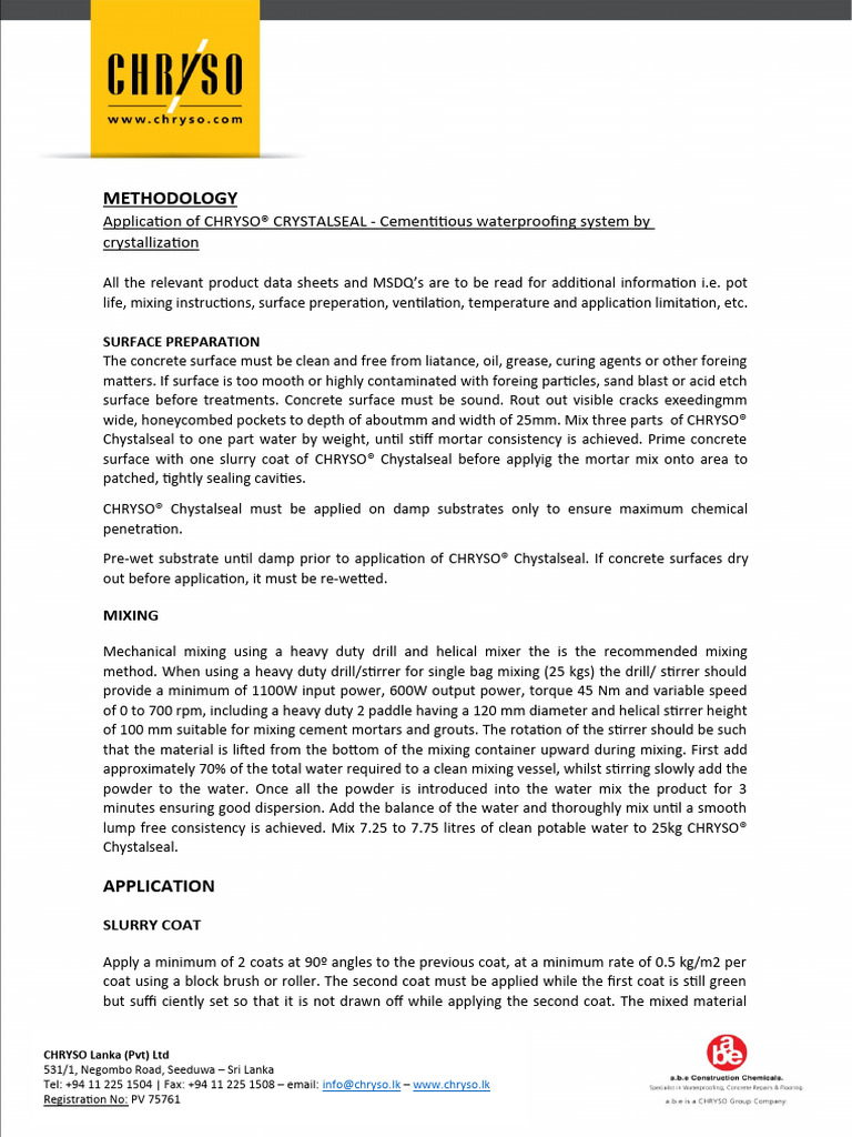 Method Statement | PDF | Concrete | Drill