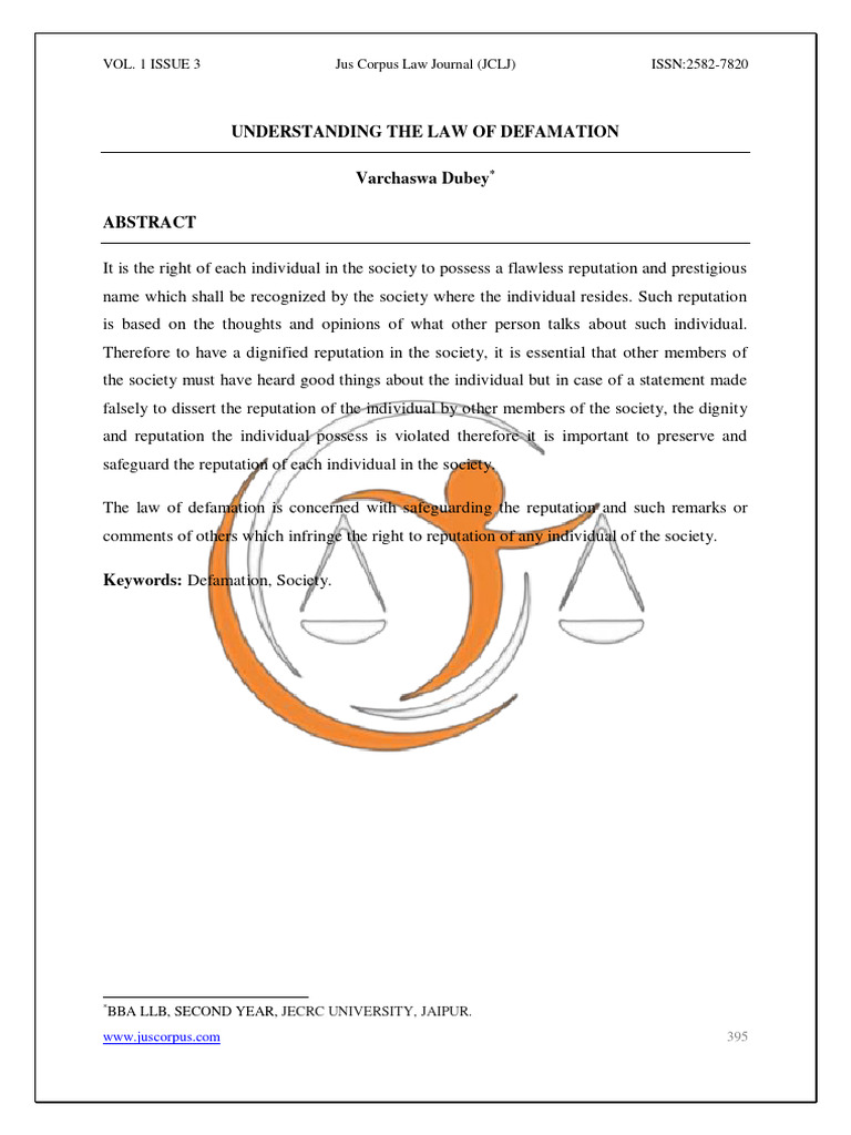 Varchaswa Dubey | PDF | Defamation | Justice