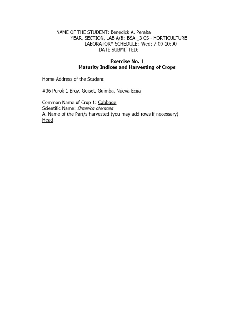 Maturity Indices in Crop Harvesting | PDF | Cabbage | Agriculture