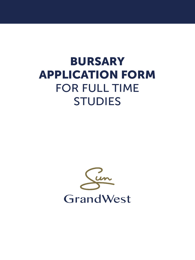 GrandWest Bursary Application Form | PDF | Postgraduate Education