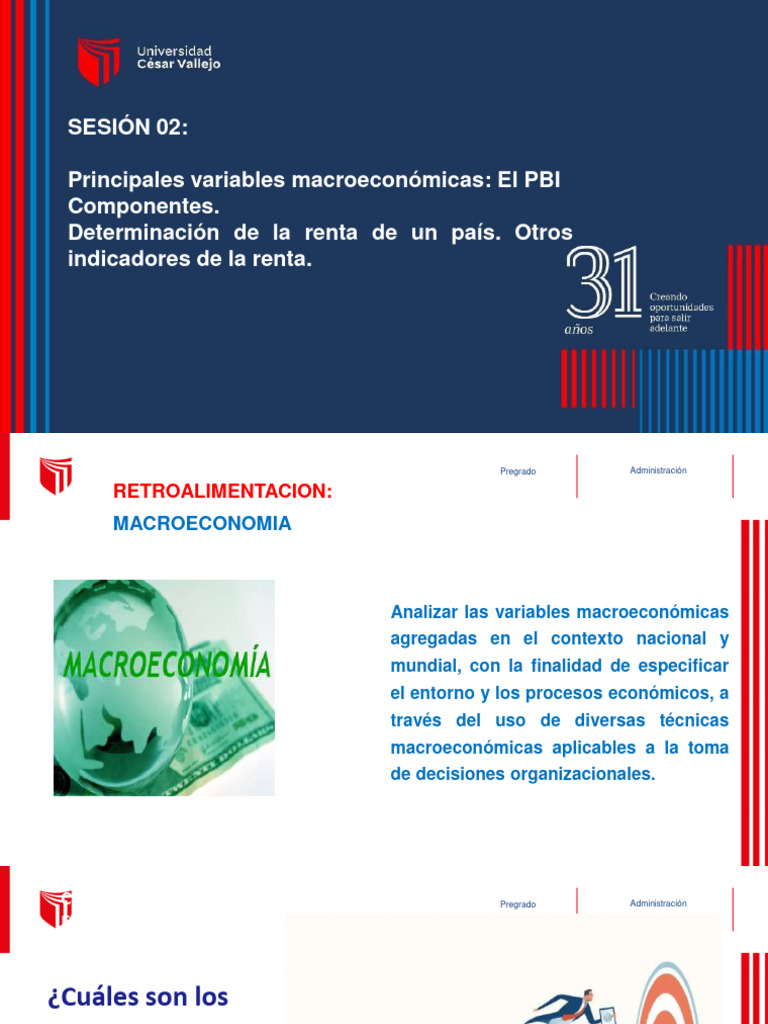 Sesión 2 Macroeconomía. | PDF | Producto Interno Bruto | Macroeconómica