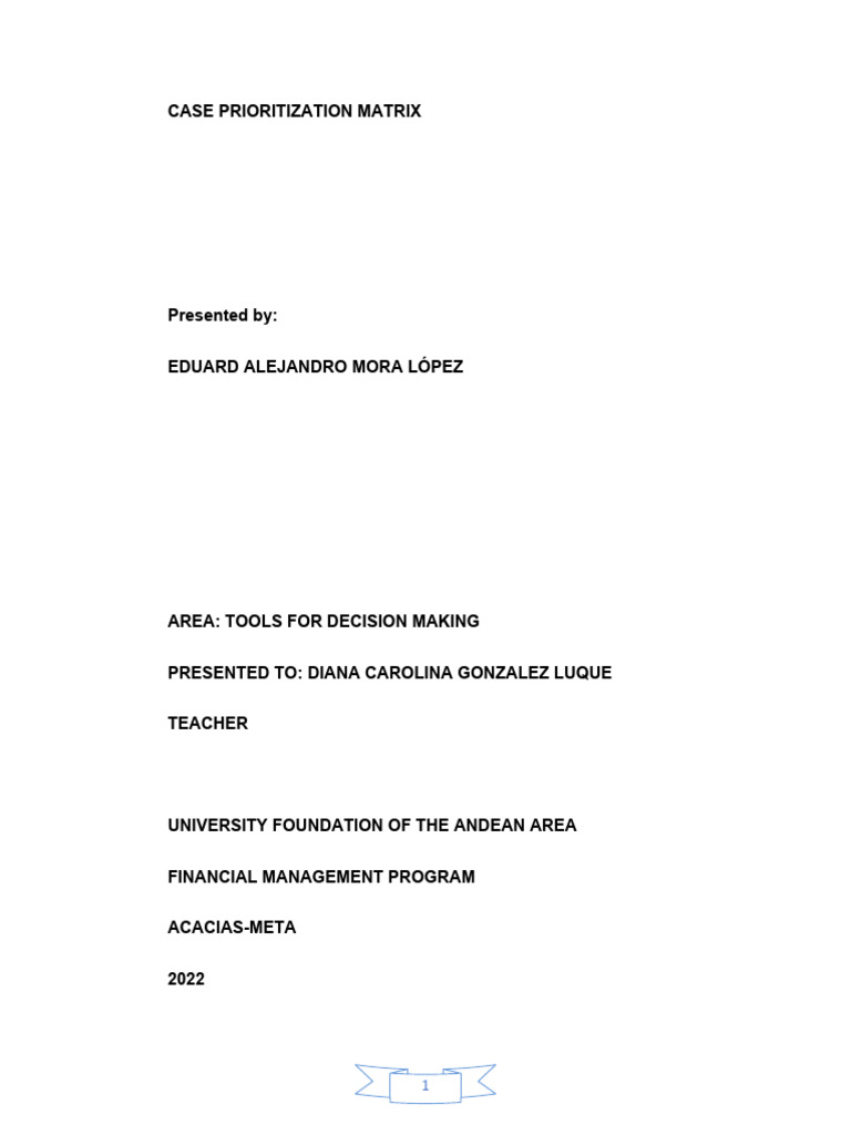 DECISION MAKING EXERCISE | PDF | Decision Making