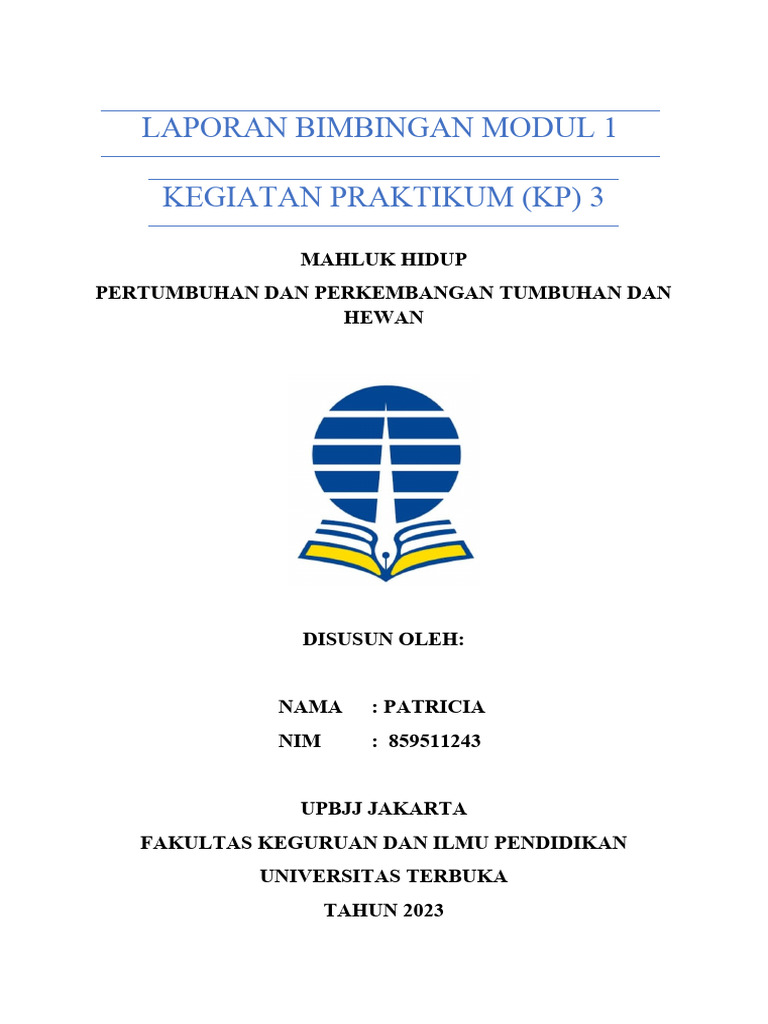 Modul 1 - Bimbingan - KP3 - Pertumbuhan Dan Perkembangan Tumbuhan Dan Hewan | PDF