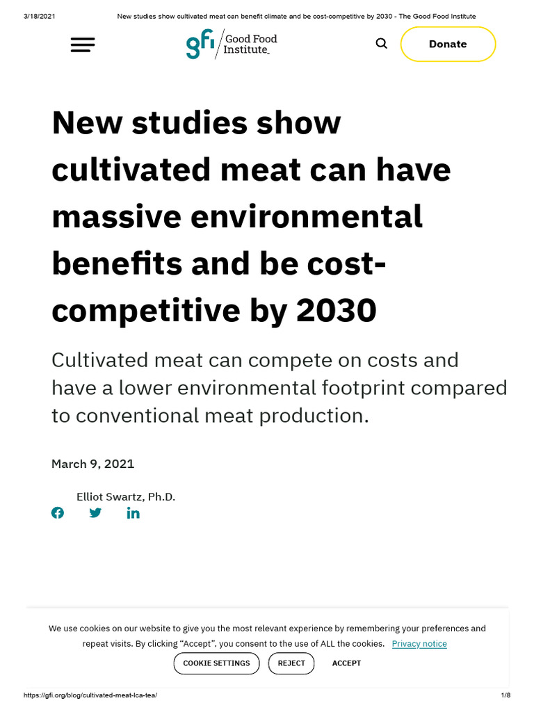 New Studies Show Cultivated Meat Can Benefit Climate and Be Cost ...