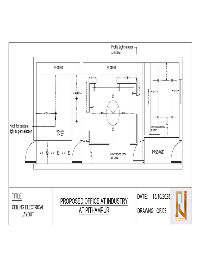 Office Ceiling Electrical Layout 13 Oct 23 | PDF