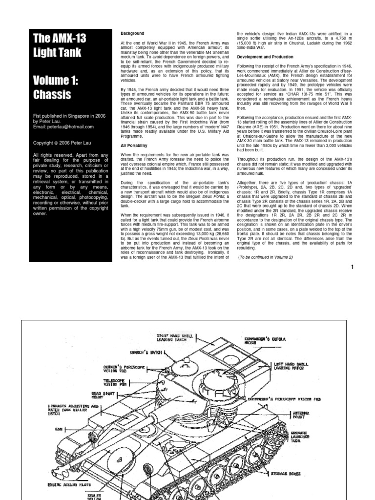 The AMX-13 Light Tank Volume 1 | PDF