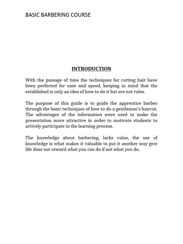 Basic Barber Guide | PDF | Beard | Eyebrow