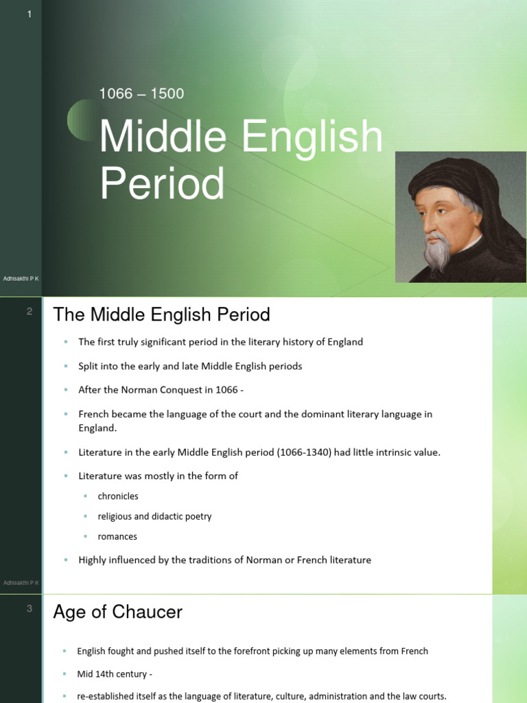 Middle English Period | PDF