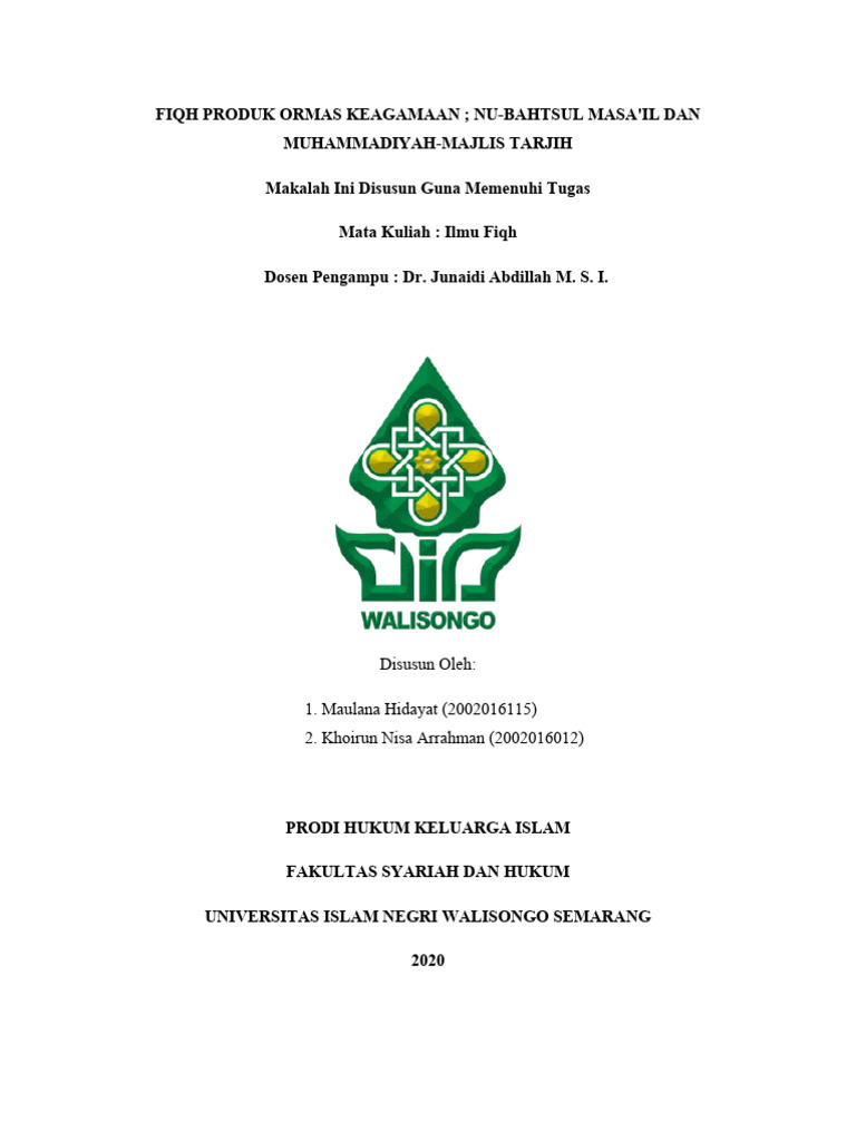 Fiqh Produk Ormas | PDF