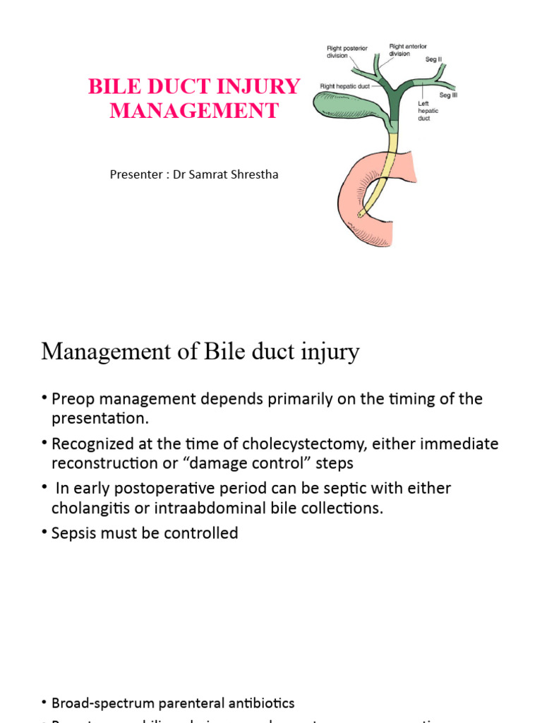 Bile Duct Injury | PDF | Diseases And Disorders | Medicine