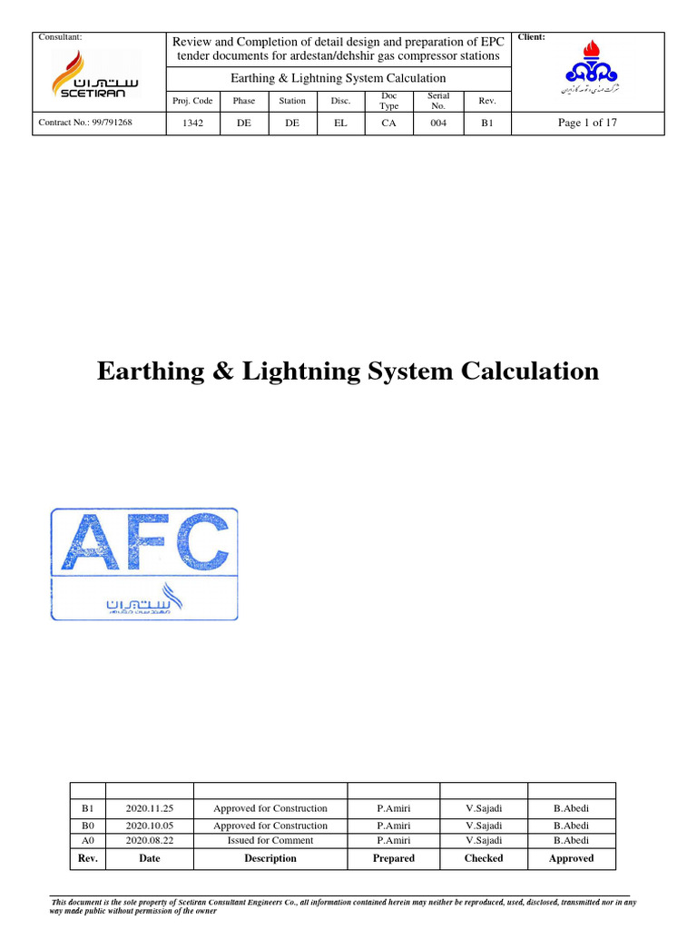 Earthing & Lightning System Calculation | PDF