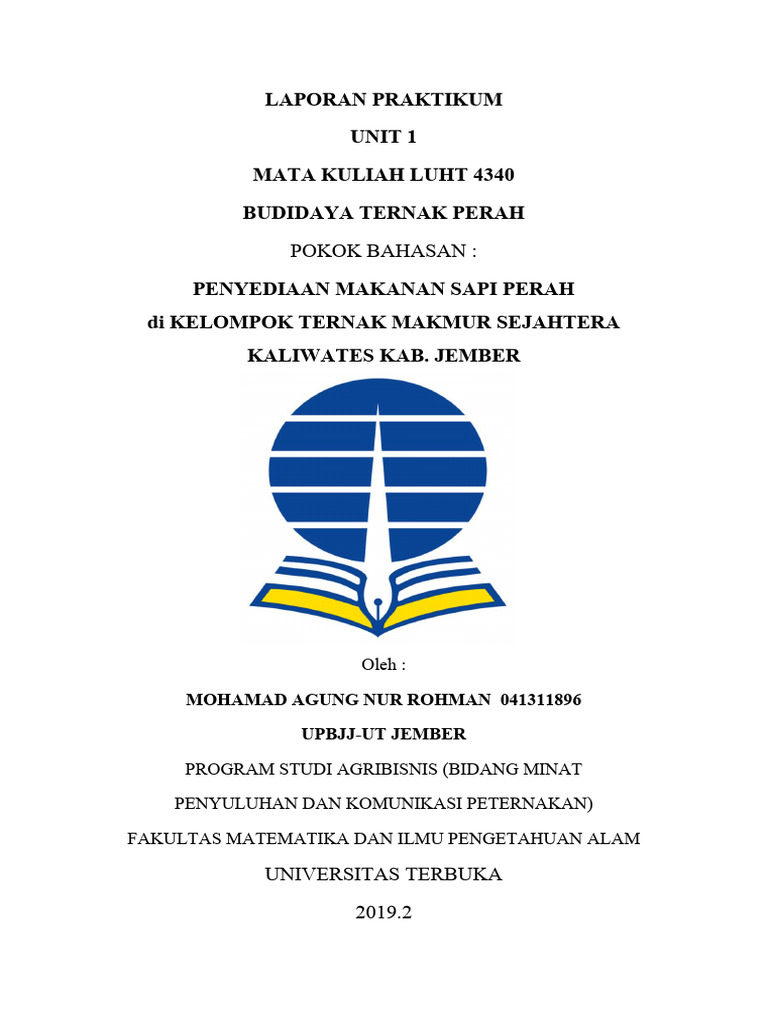 Lap. Praktikum Budidaya Sapi Perah Unit 2 | PDF