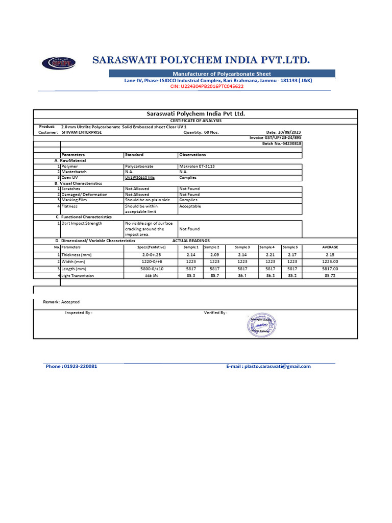 Shivam Enterprise | PDF | Materials | Chemistry
